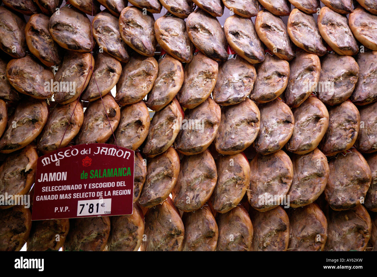 Ham for sale, Museum of Ham, Madrid, Spain Stock Photo - Alamy