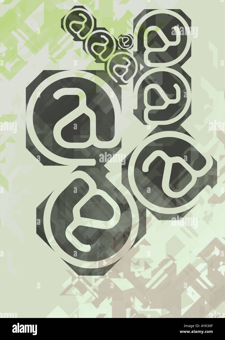 iconic e mail sign design Stock Photo - Alamy