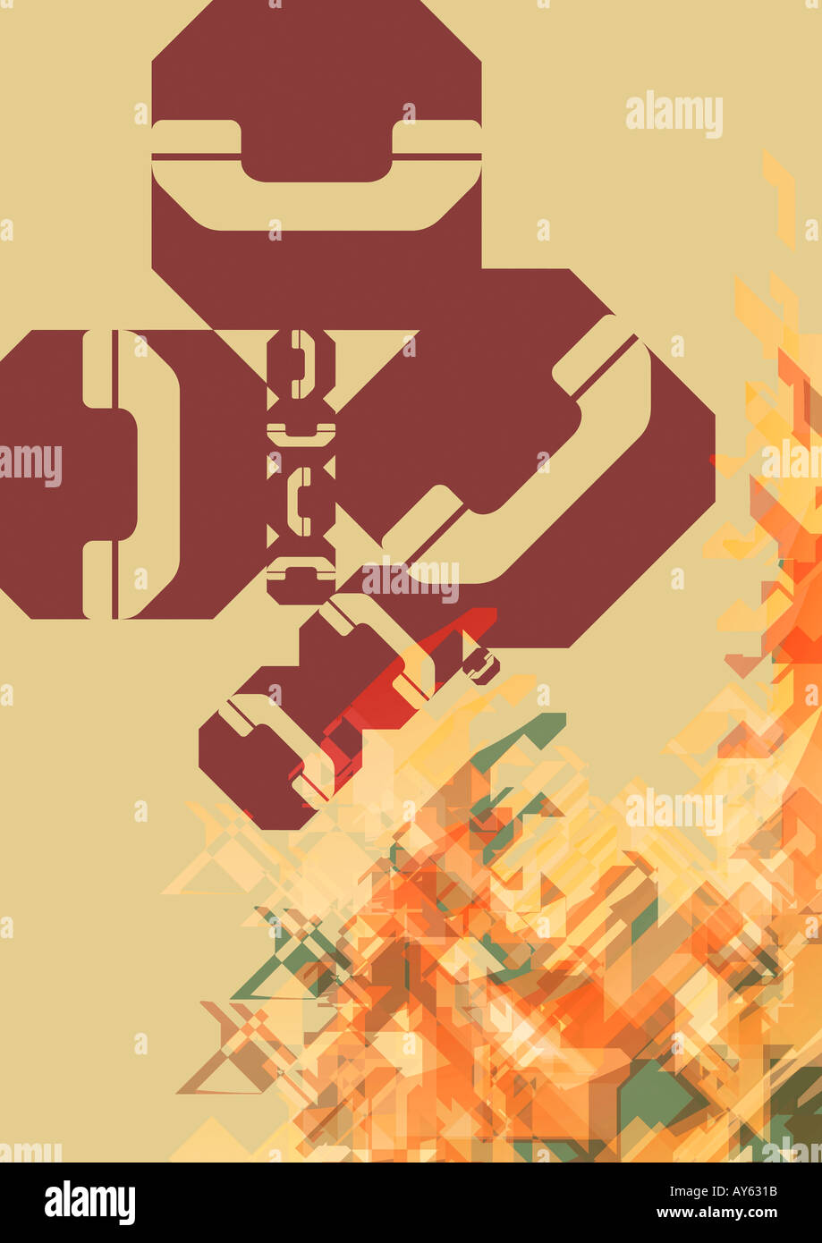 iconic telephone hand set design Stock Photo - Alamy