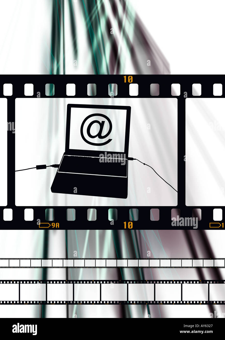 communicating in film contact strip design Stock Photo - Alamy