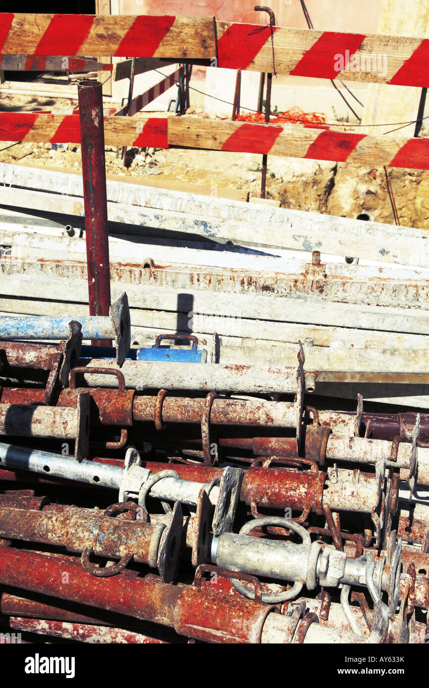 Structures at a construction work Stock Photo - Alamy