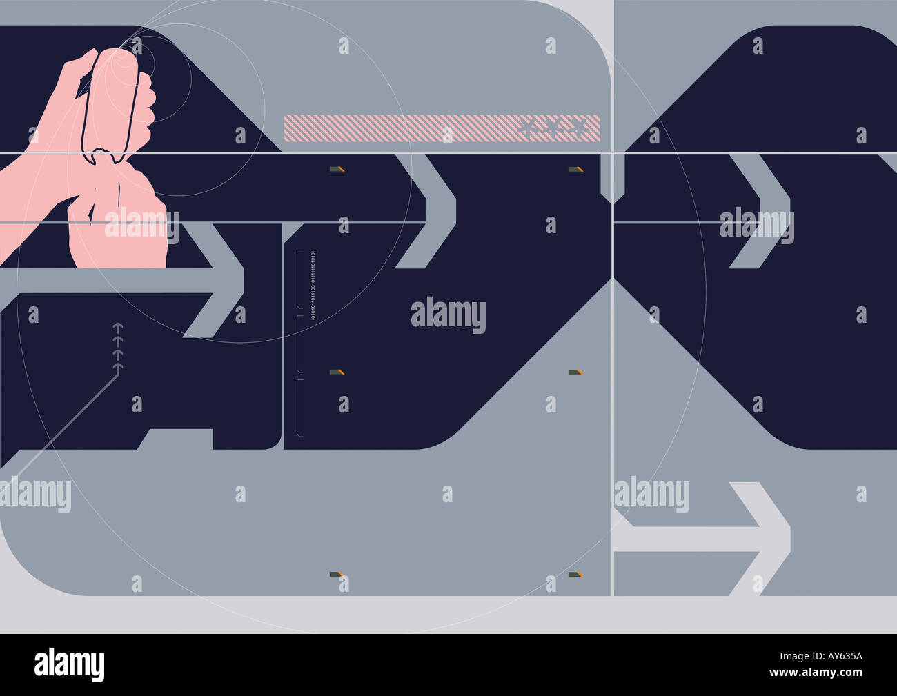 iconic hands text messaging Stock Photo - Alamy