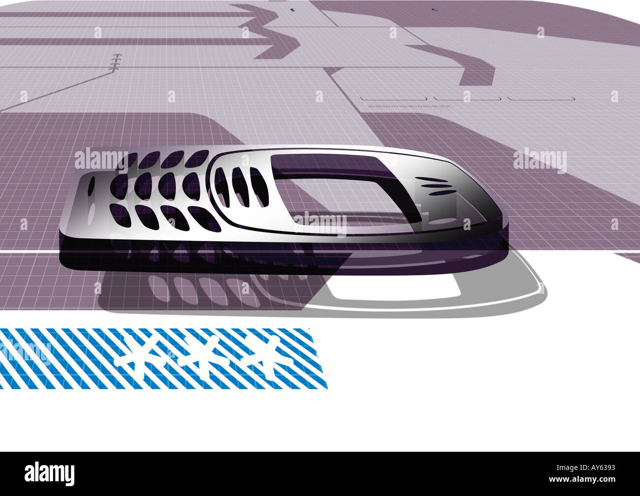 mobile cell phone 3d icon design Stock Photo - Alamy