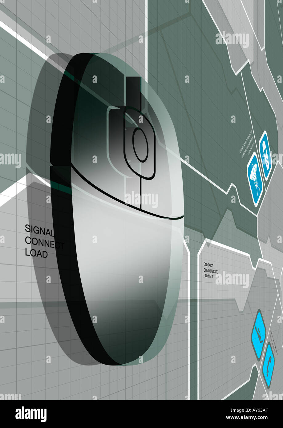 computer mouse 3d icon design Stock Photo - Alamy