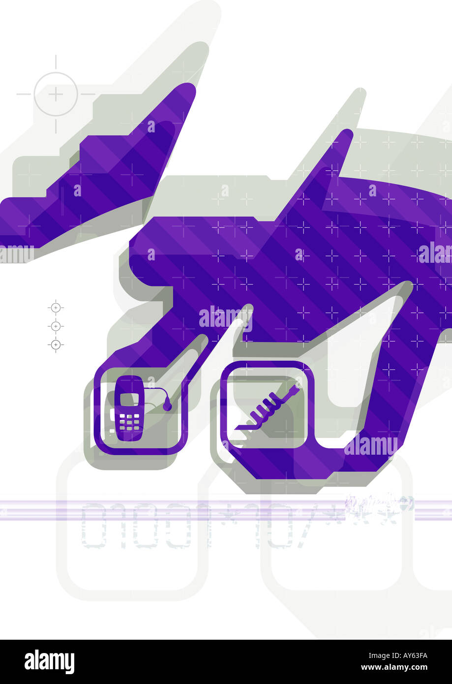 simple iconic communications design Stock Photo - Alamy