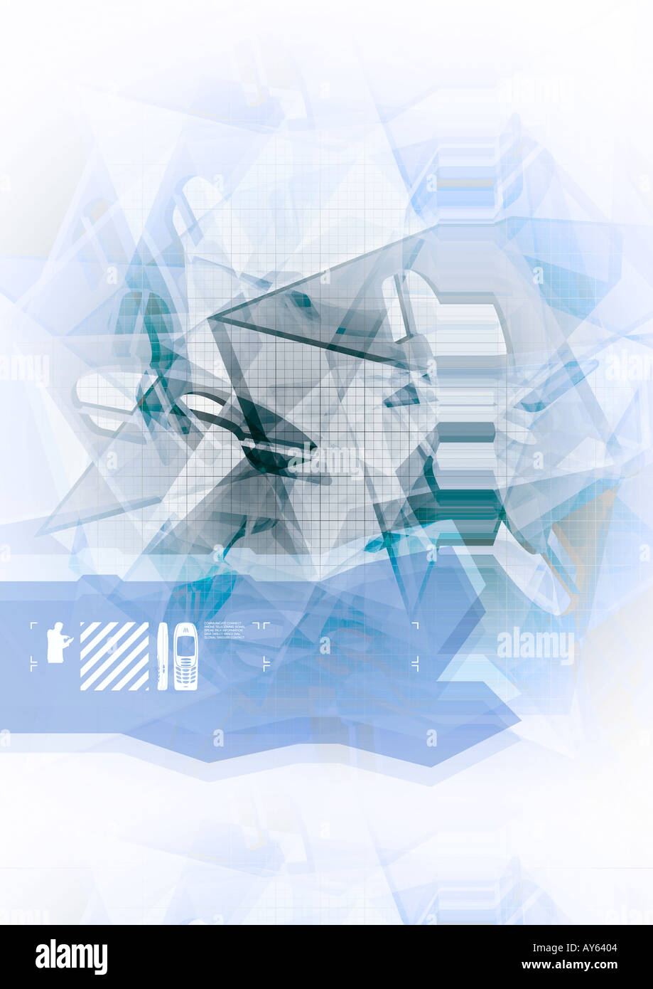 communications crystalline design Stock Photo - Alamy