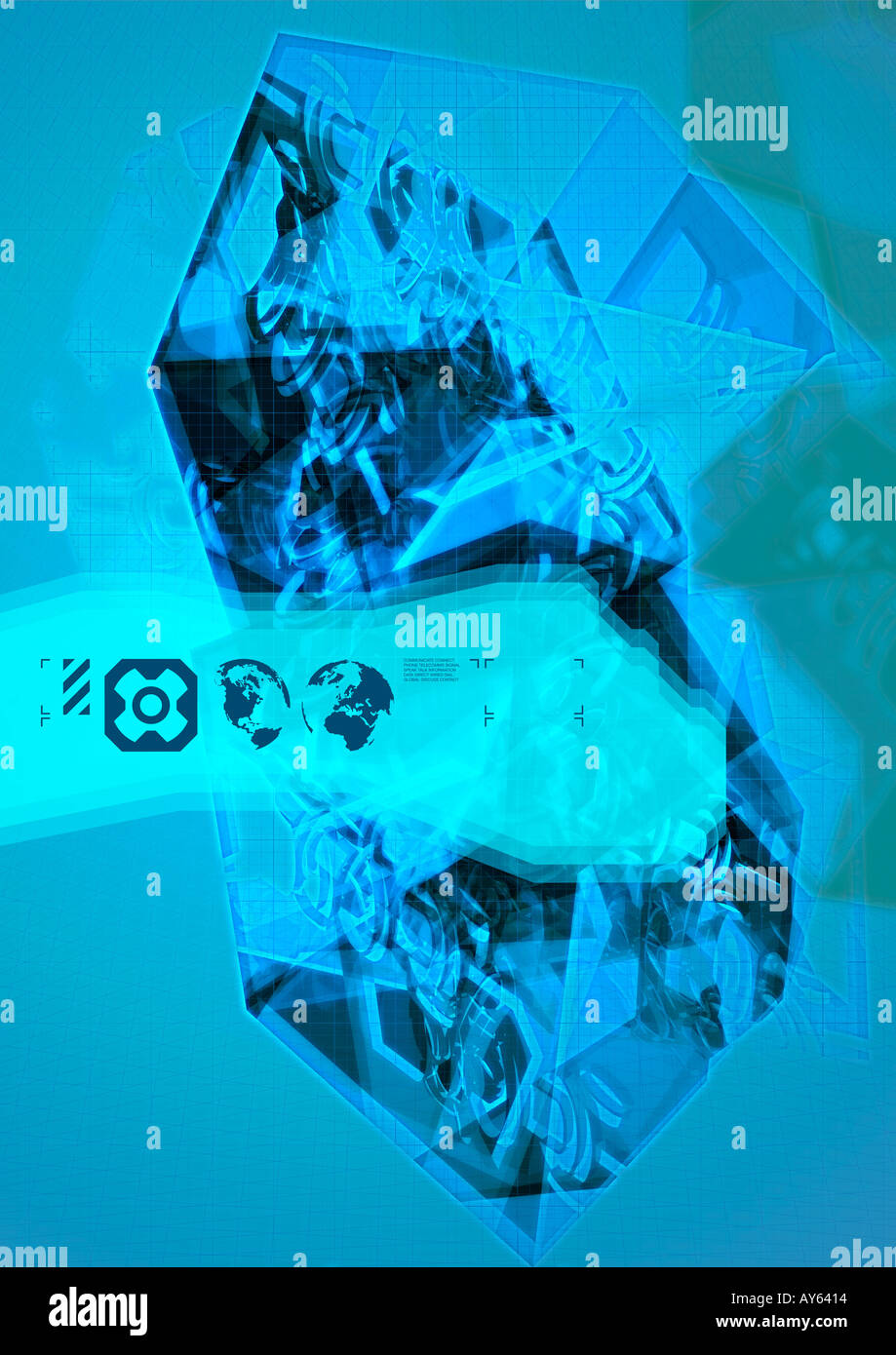 communications crystalline design Stock Photo - Alamy