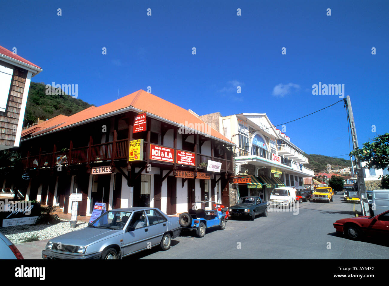 Downtown Port Gustavia St Barths Stock Photo - Alamy