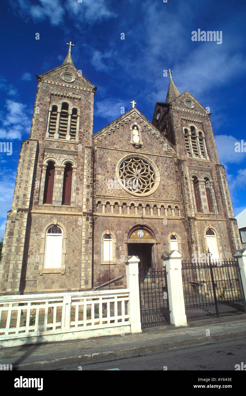 Old Catholic Church St Kitts Stock Photo - Alamy