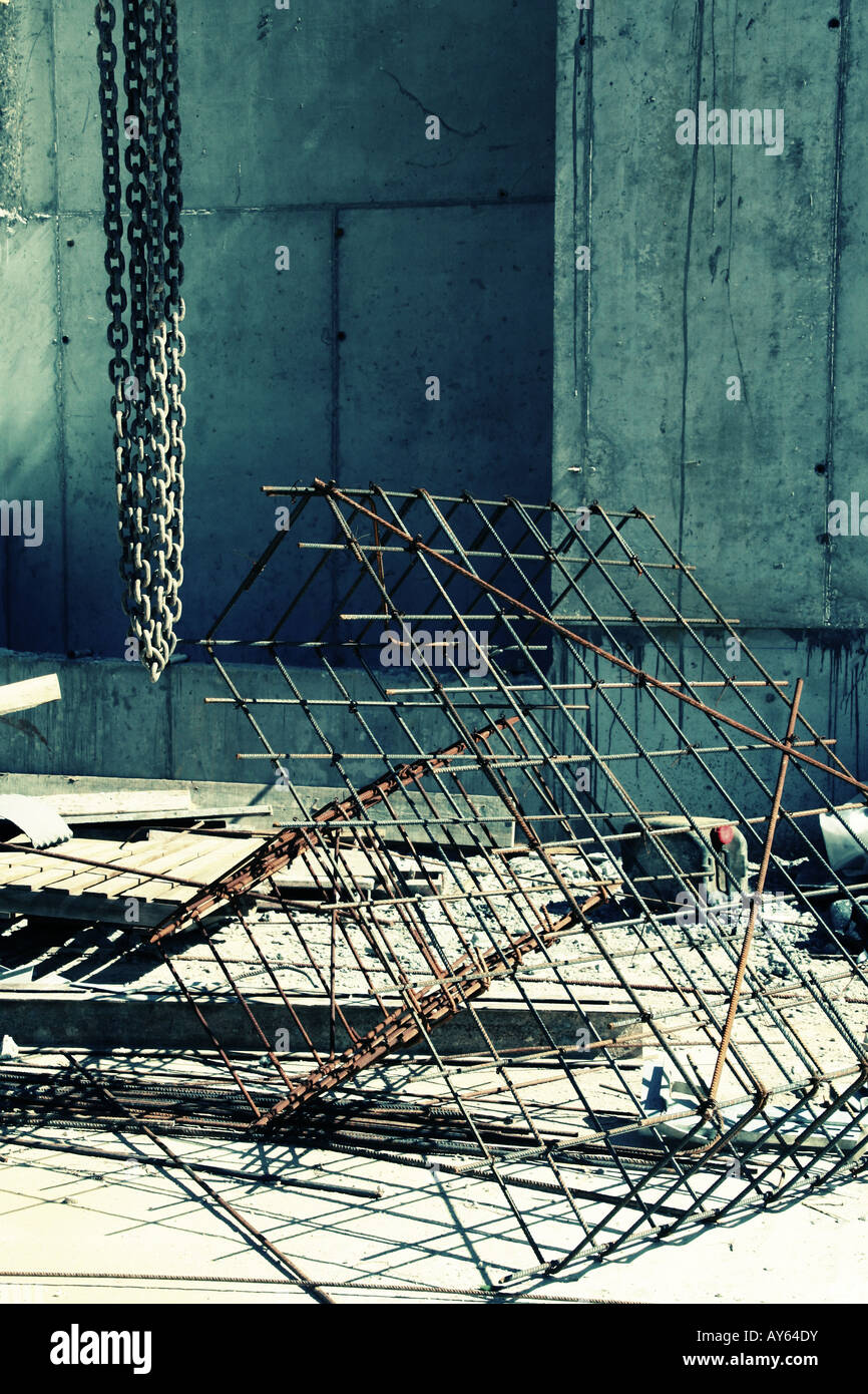 Structures at a construction work Stock Photo - Alamy