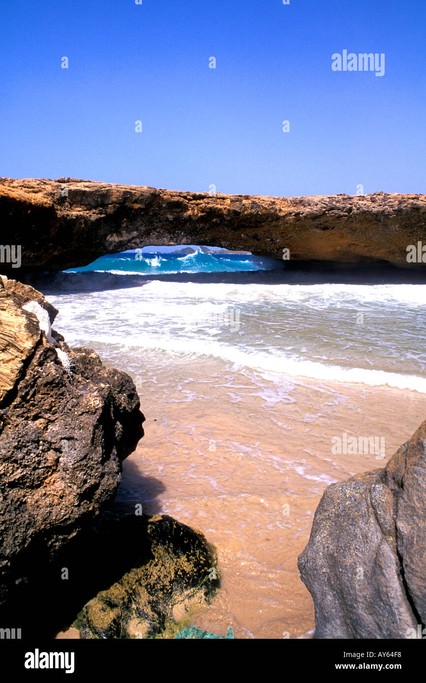 Famous Natural Bridge in Aruba Stock Photo - Alamy