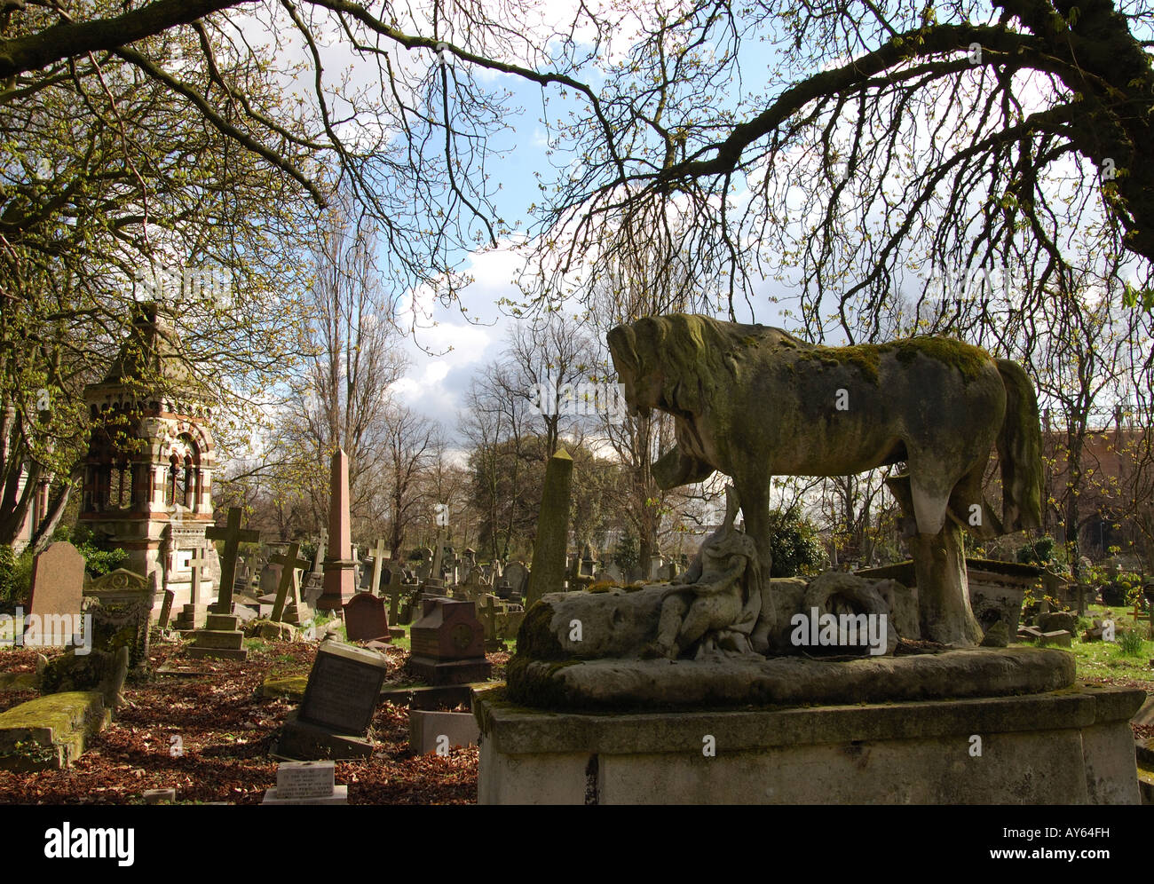 Victorian graves, Kensal Green Cemetery, London Stock Photo - Alamy