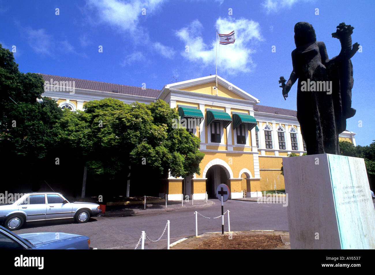 Ft Amsterdam Government House in Curacao Stock Photo - Alamy