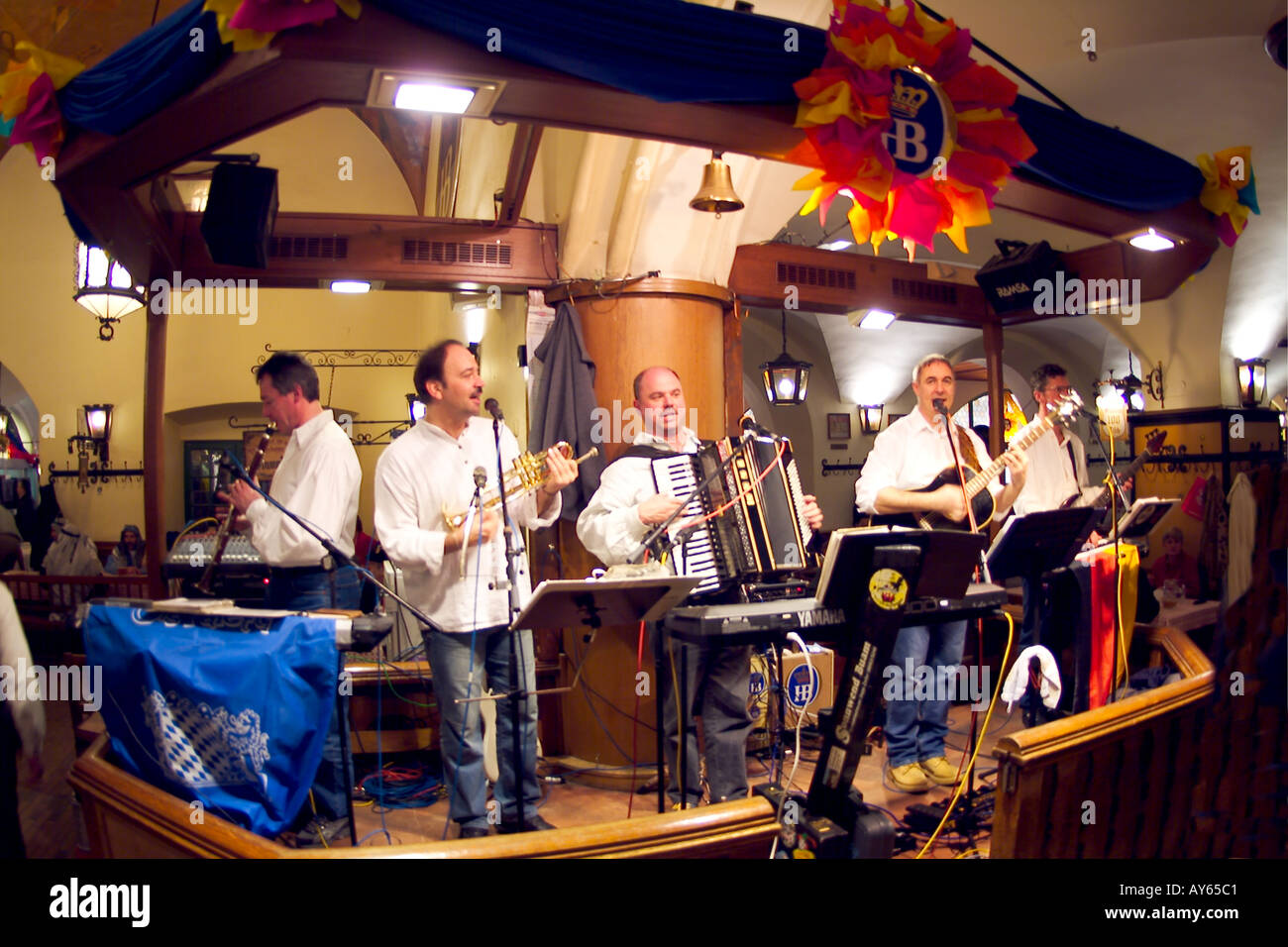 World Famous Hofbrashaus Bar in Munich Germany Band Stock Photo - Alamy