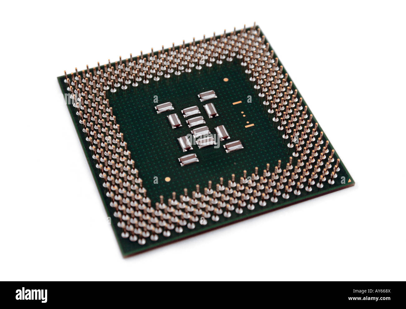 A computer processor on a white background Stock Photo - Alamy