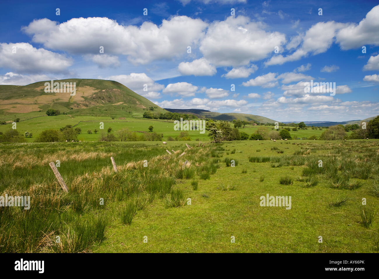 "The Vale Of Edale" A View Looking Towards The "Kinder Scout" Mountain ...