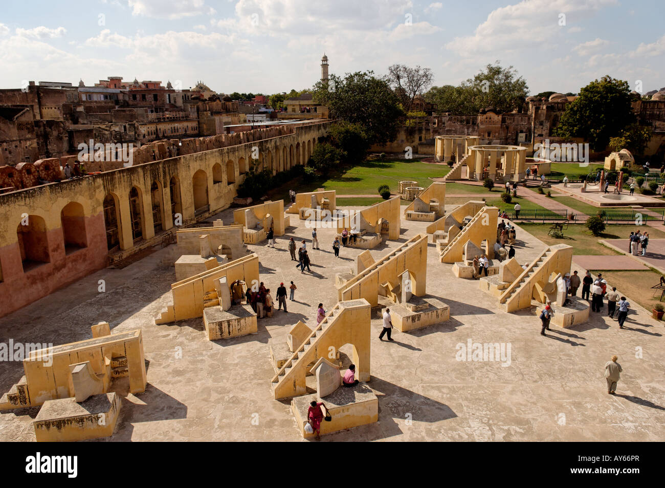 Jantar Mantar (astronomical instruments) built by Jai Singh in 1728 ...
