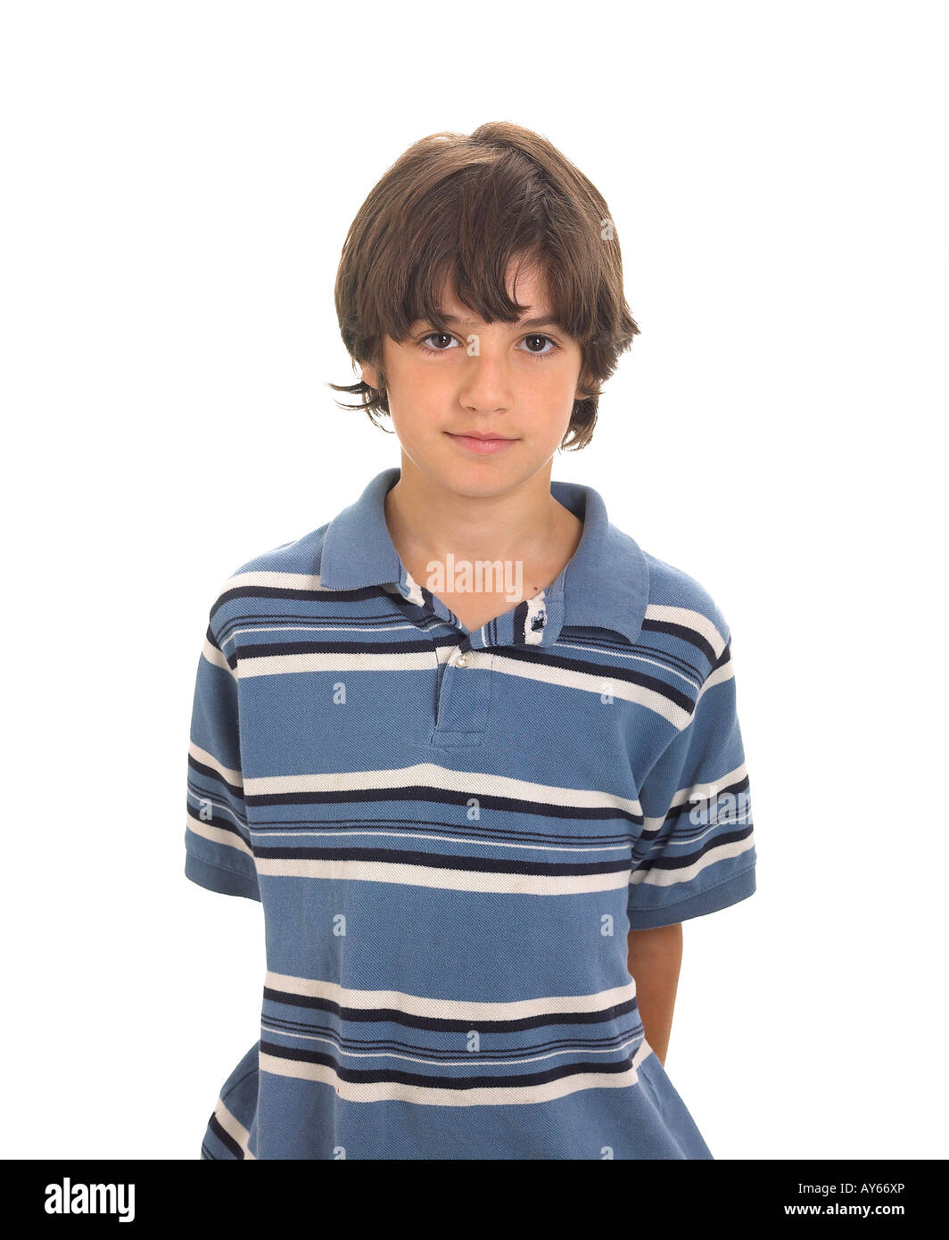 Studio portrait of a 10 year old boy Stock Photo - Alamy