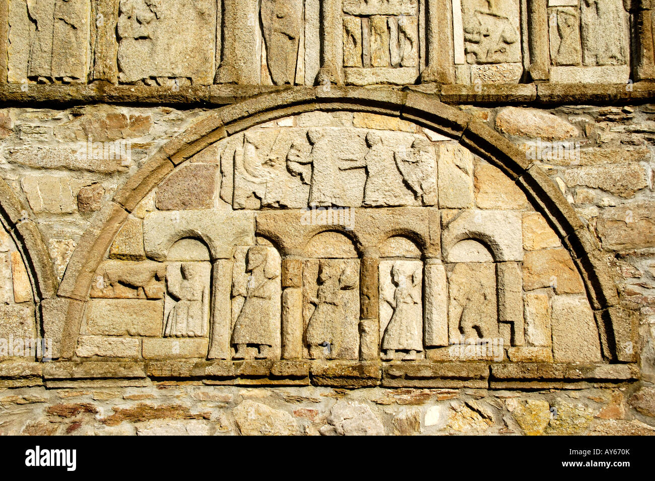 Judgement of Solomon and Adoration of the Magi carved on the West Gable ...