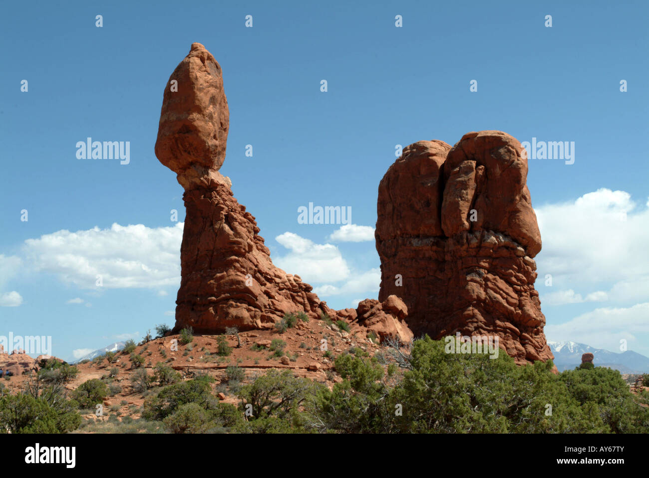 Balanced rock Arches National Park Utah USA Stock Photo - Alamy