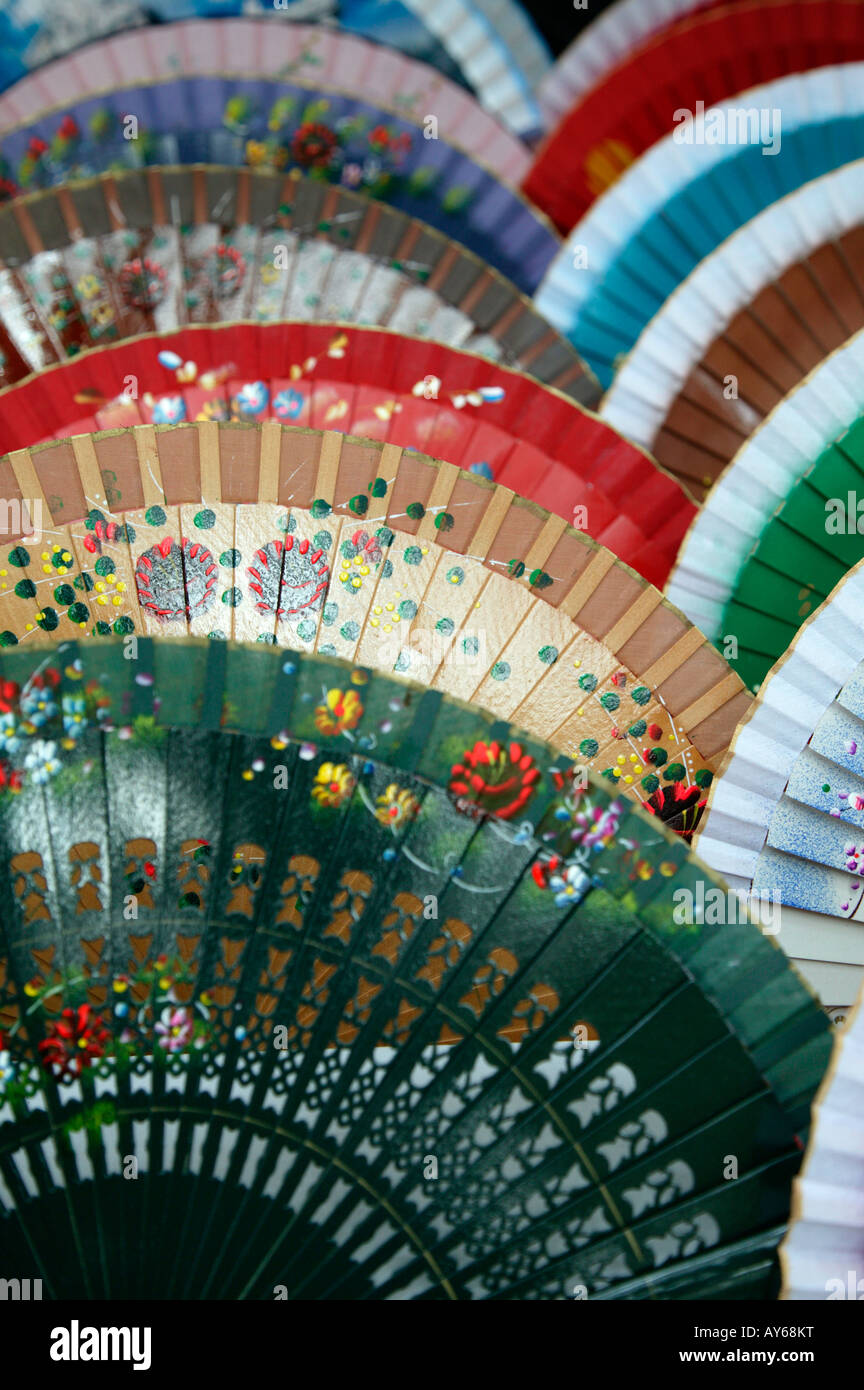 Traditional Spanish fans, Madrid, Spain Stock Photo - Alamy