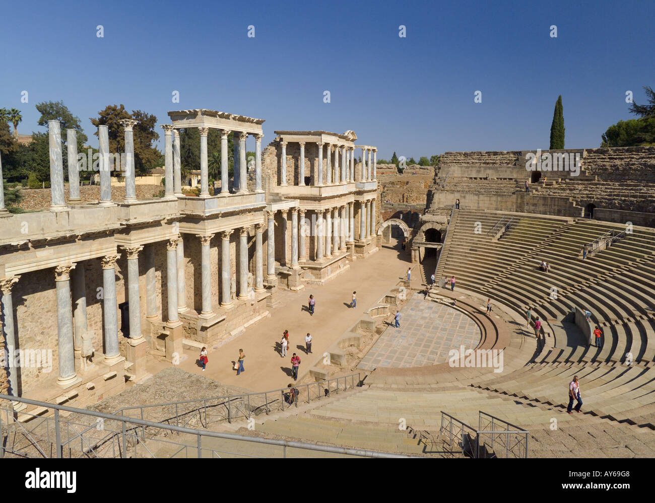 Spain Extremadura, Mérida, the Roman amphitheatre Stock Photo - Alamy