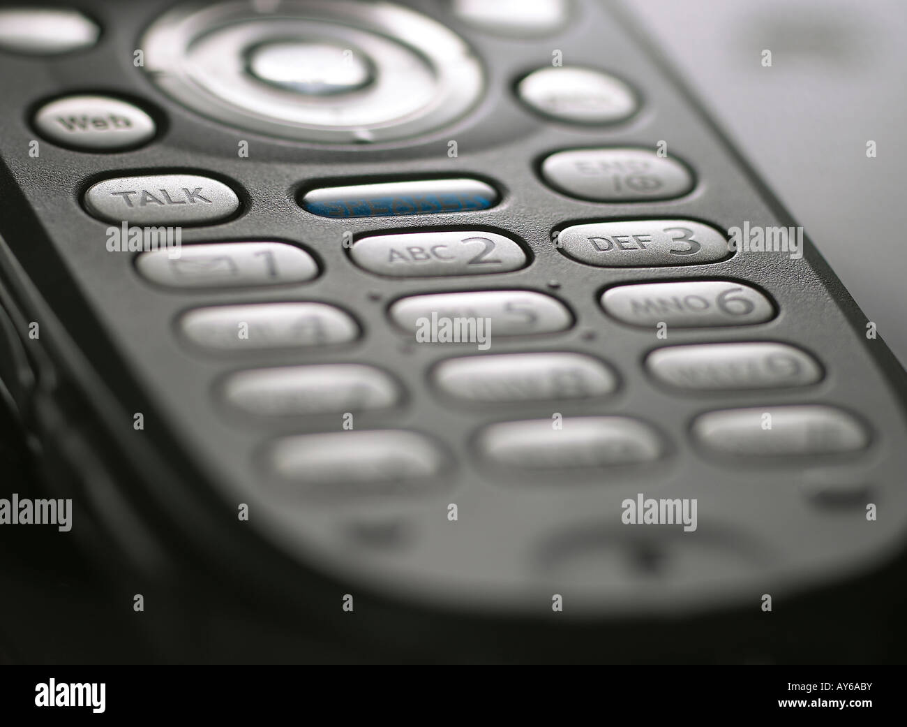 Close up studio shot of cell phone with number buttons in focus Stock ...