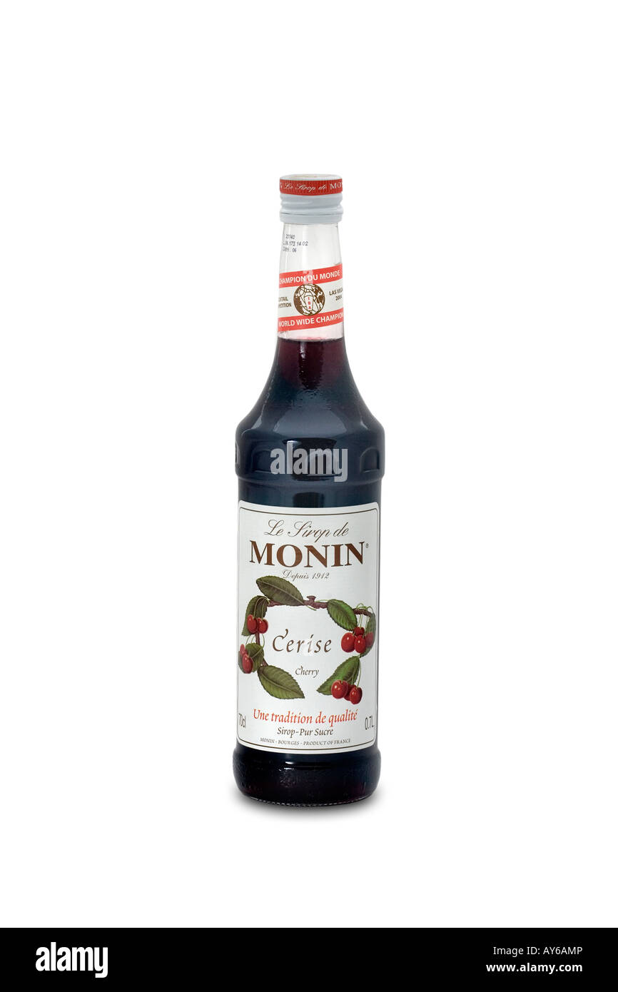 monin syrup France cherry Stock Photo - Alamy