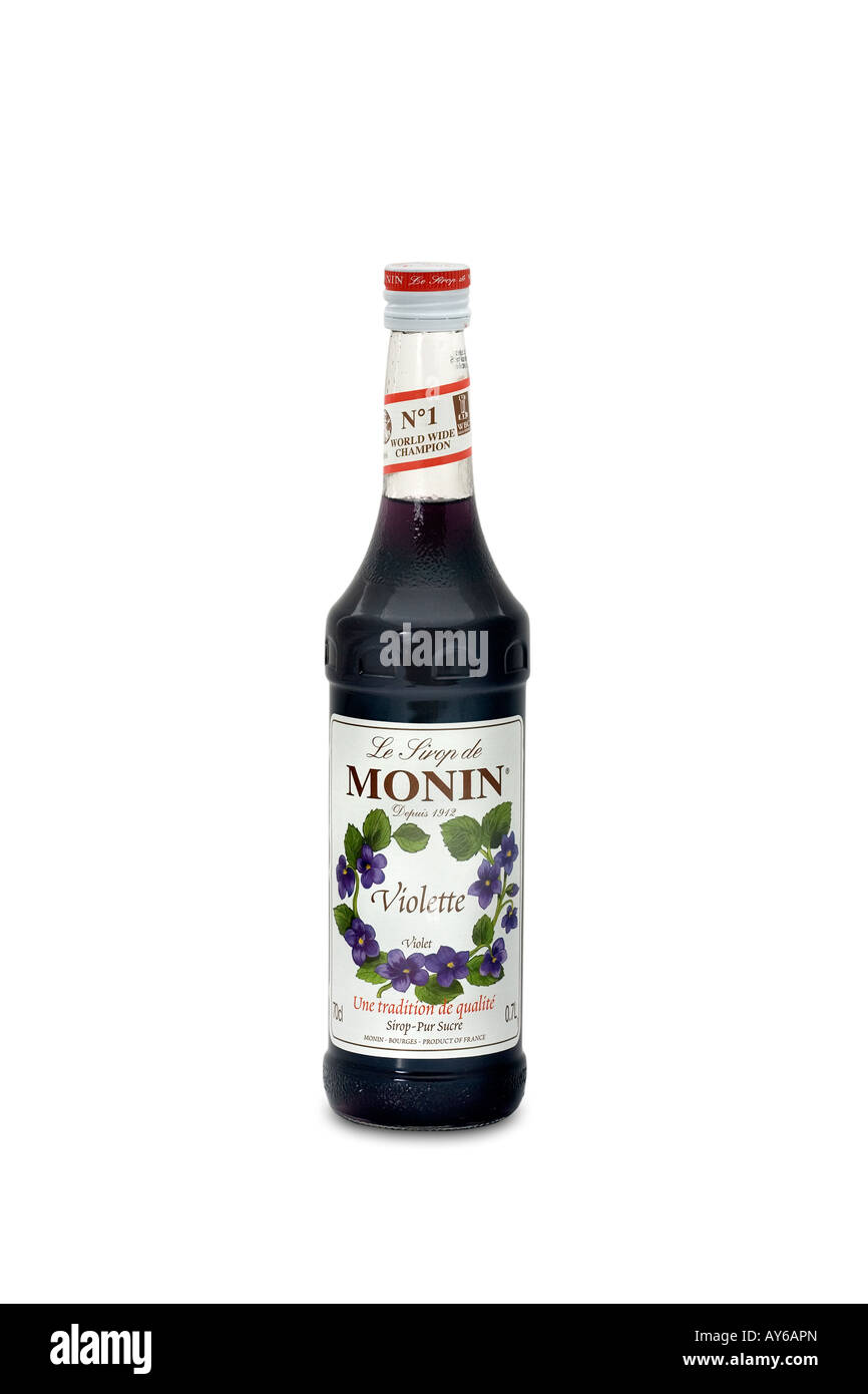 monin syrup France violet Stock Photo - Alamy