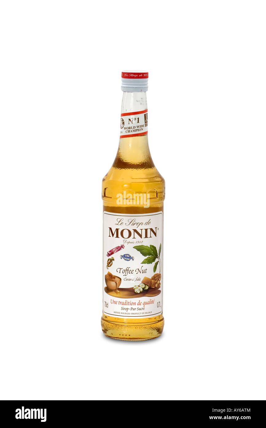 Monin syrup France toffe nut caramel Stock Photo - Alamy