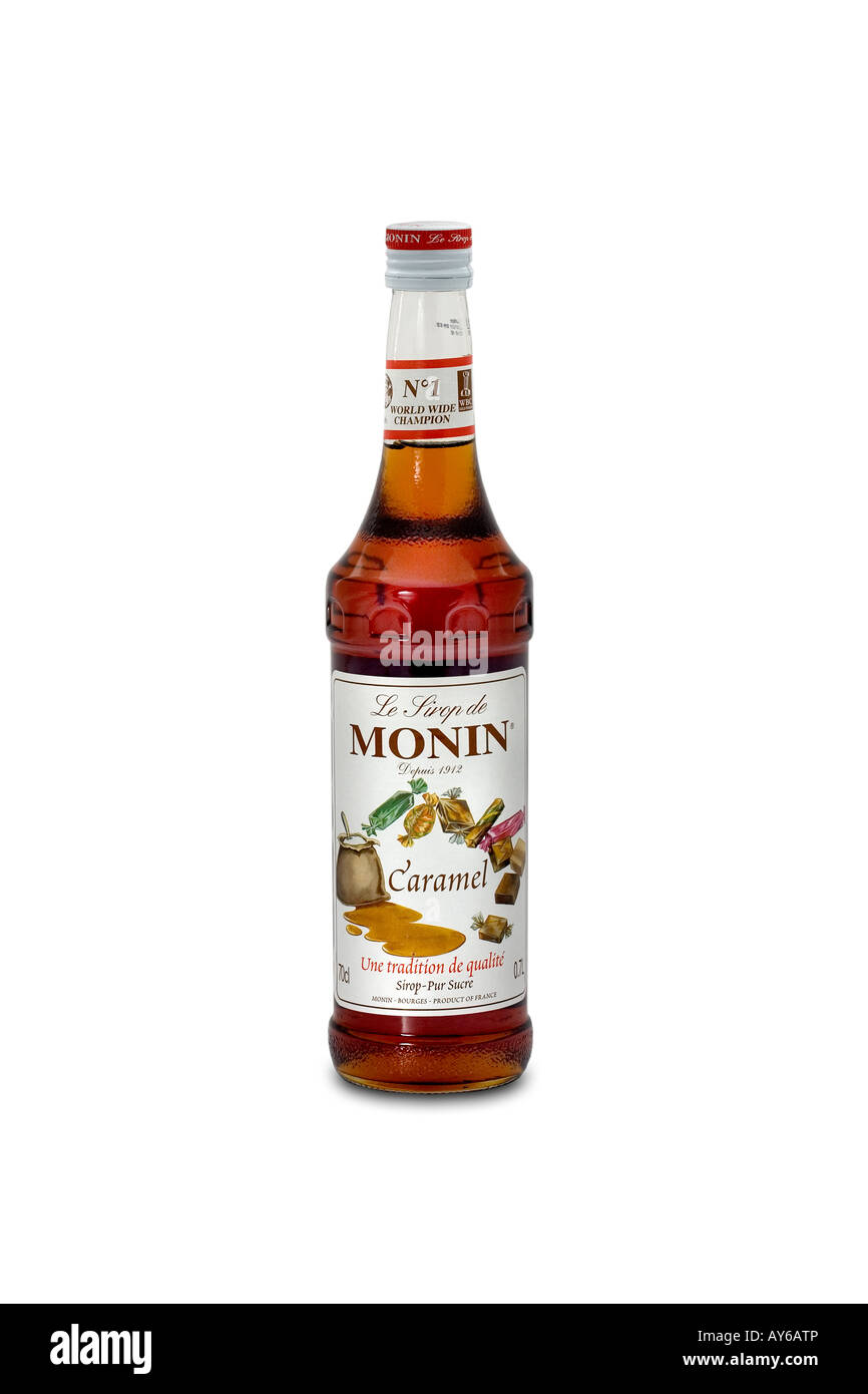 monin syrup France caramel Stock Photo - Alamy
