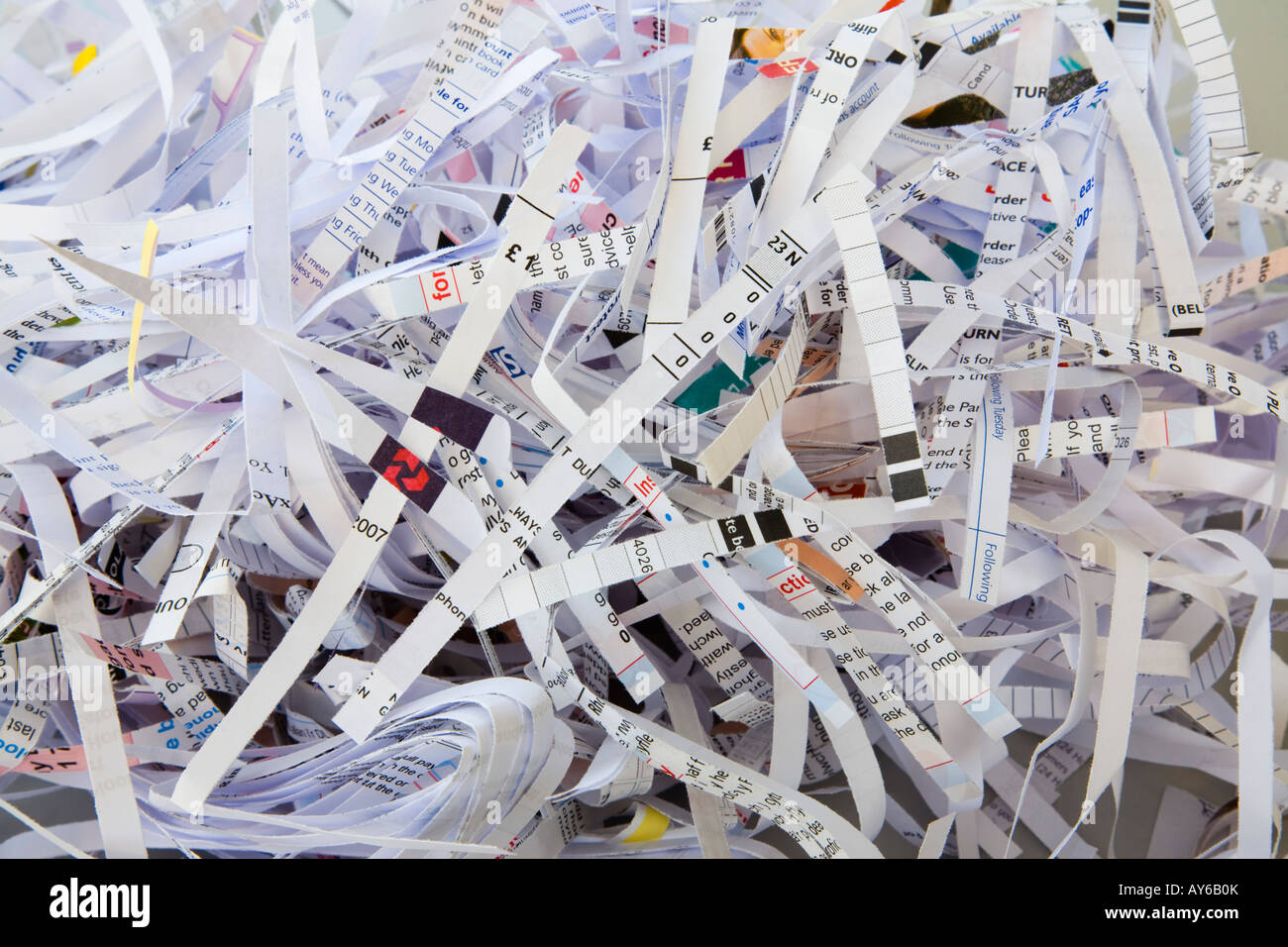 Straight cut shredded paper documents Stock Photo - Alamy