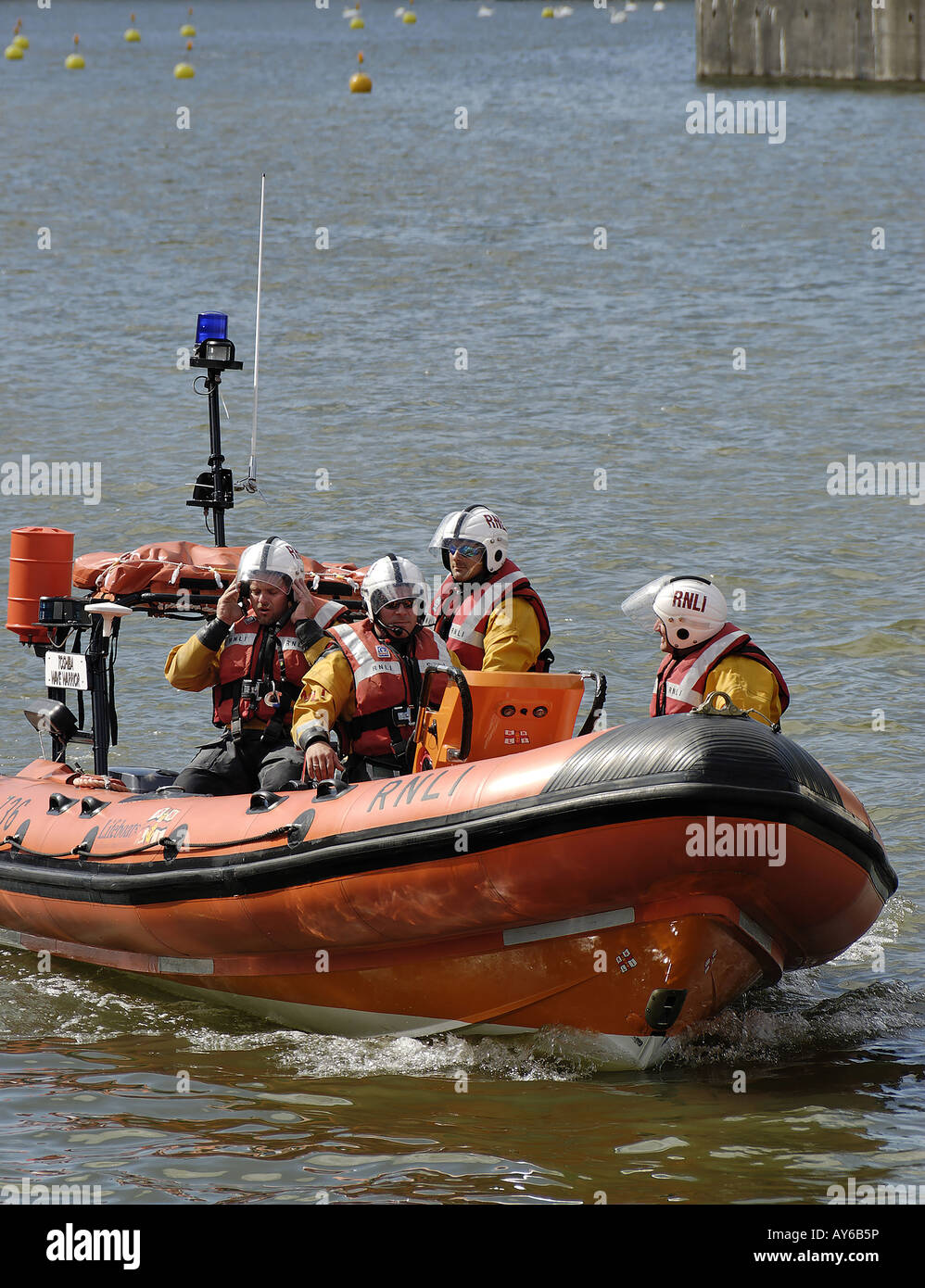 RNLI lifeboat rescue demonstration Stock Photo - Alamy