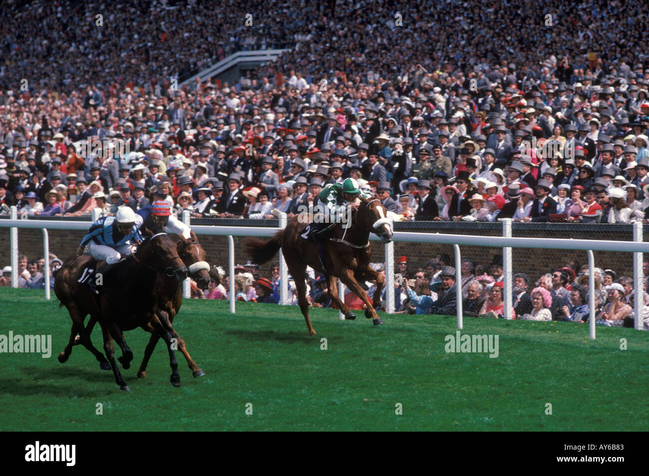 Royal Ascot Horse races racing Berkshire England UK 1985 1980s HOMER ...