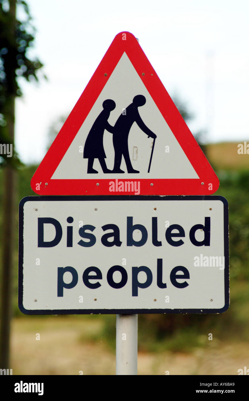 Disabled crossing sign hi-res stock photography and images - Alamy