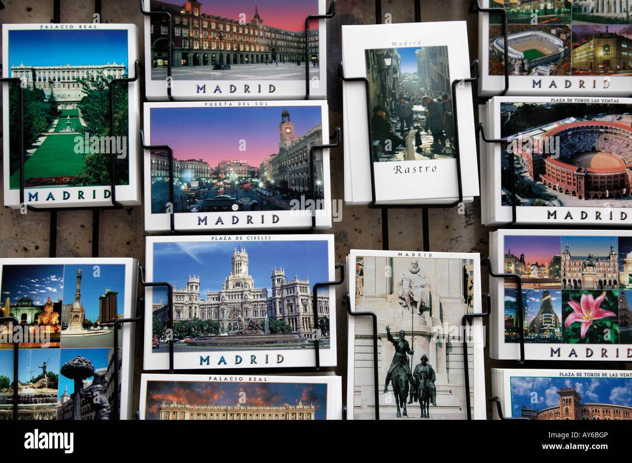 Postcards of Madrid, Spain Stock Photo - Alamy