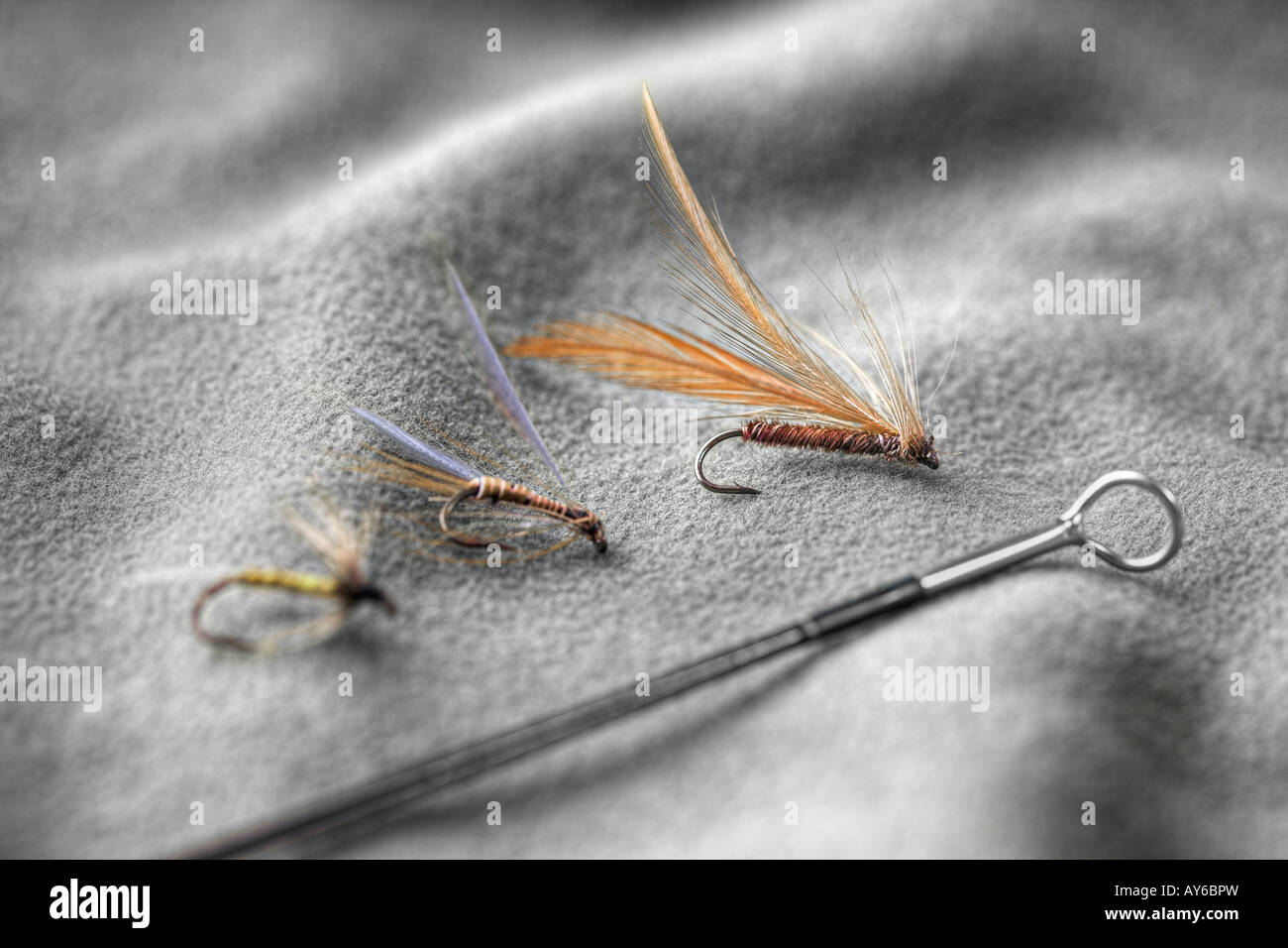 Fly fishing still life Stock Photo - Alamy