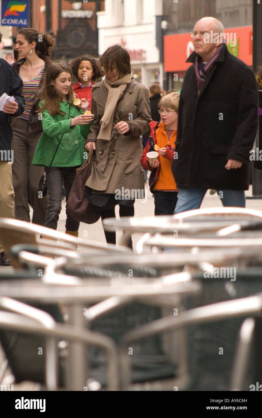 Busy High Street Stock Photo - Alamy