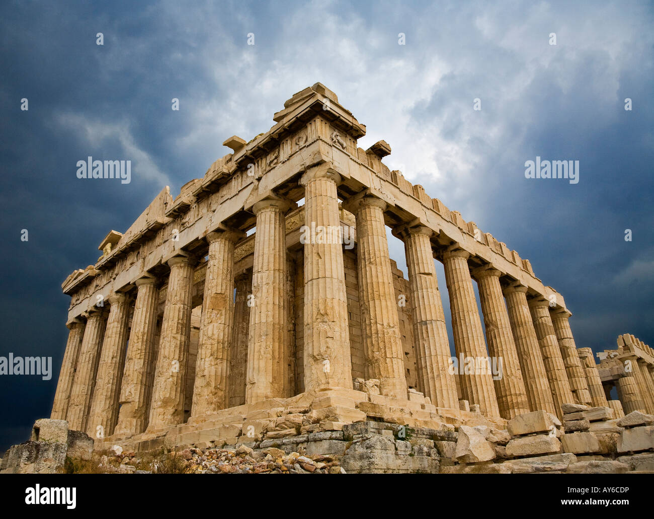 The Parthenon in Athens Greece is built upon the Acropolis Stock Photo ...