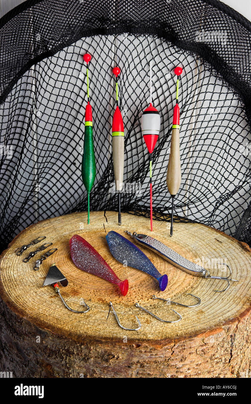 Fishing tackle still life Stock Photo - Alamy