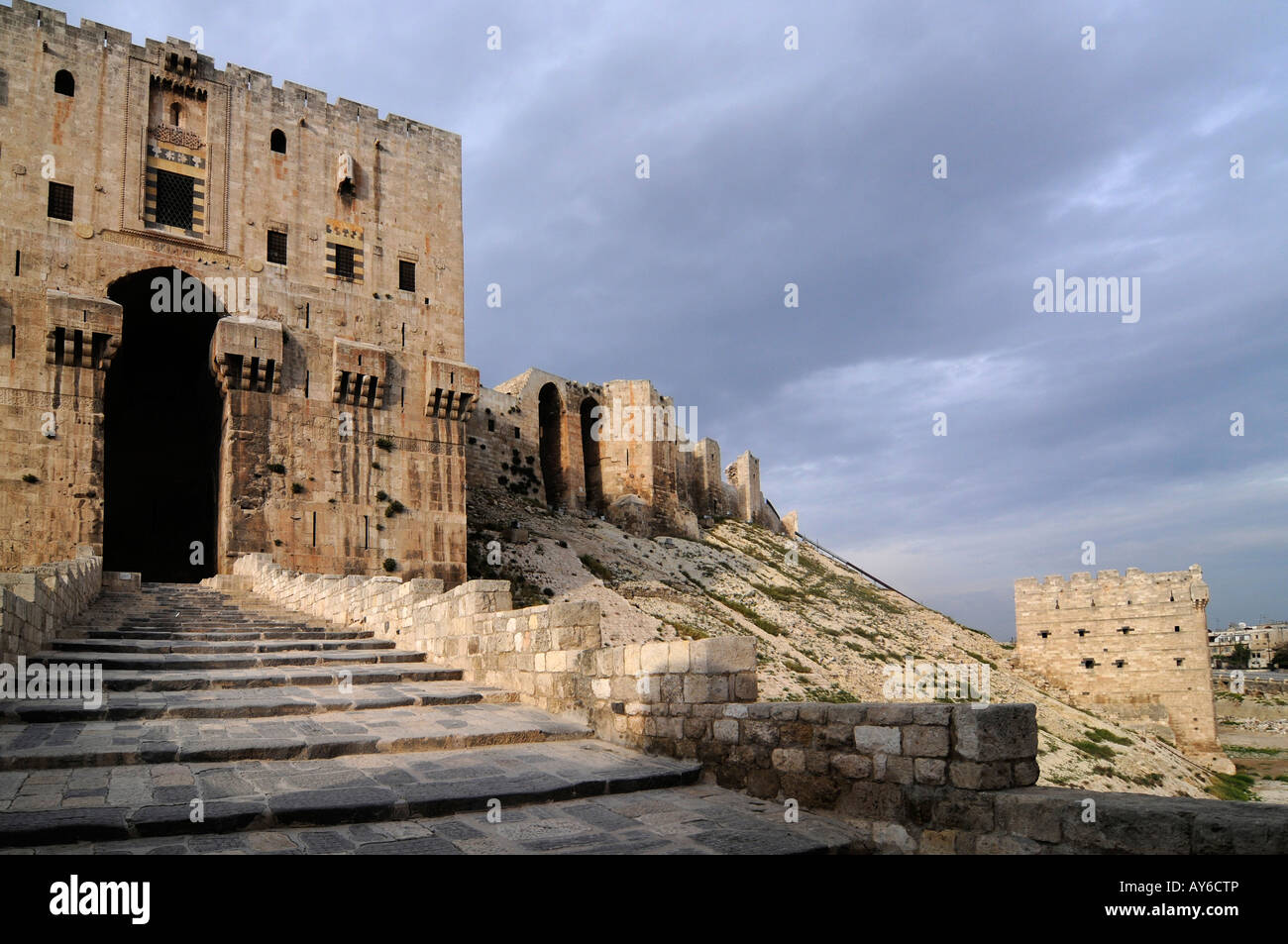 Aleppo citadel entrance hi-res stock photography and images - Alamy