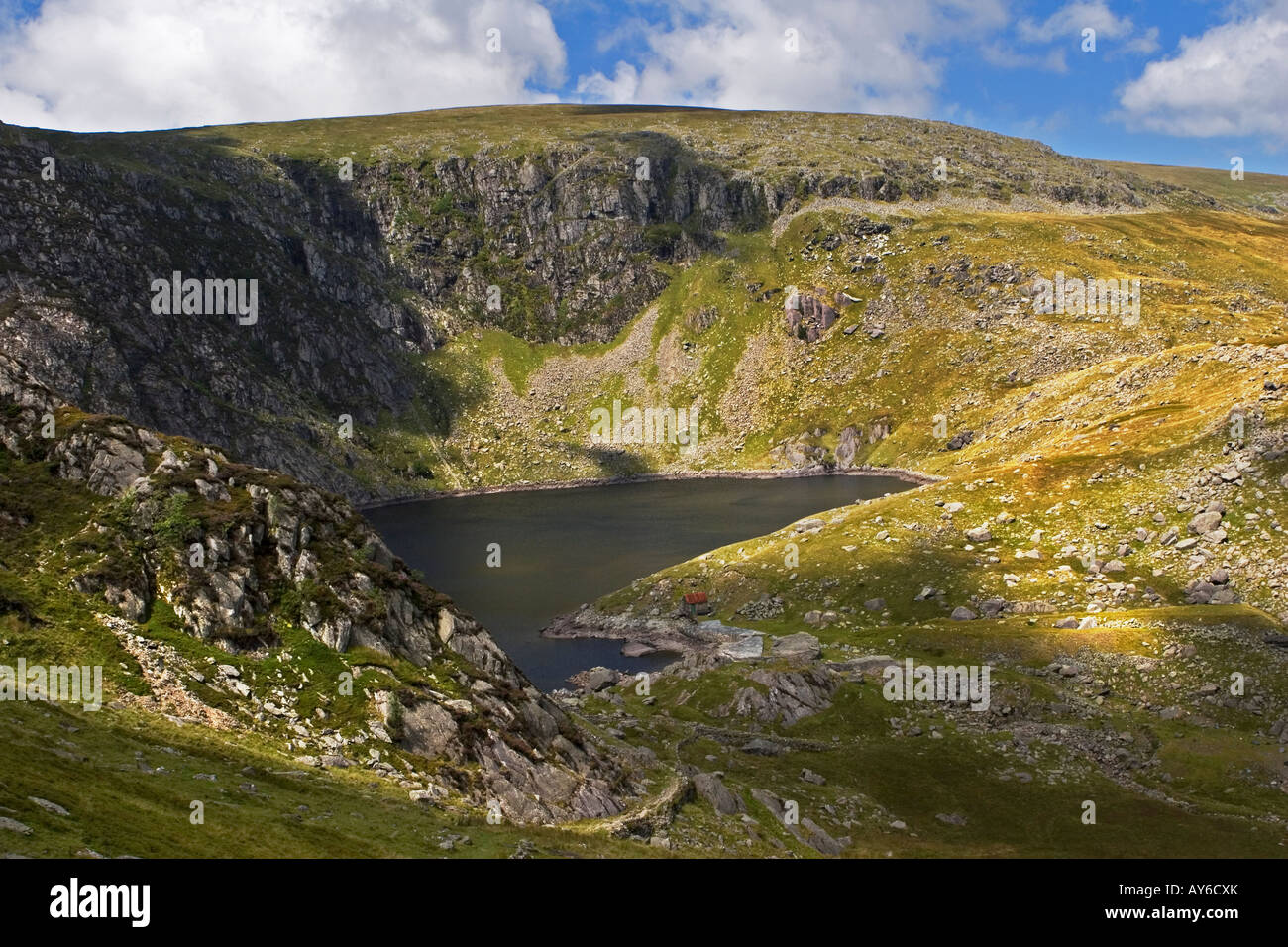 LLyn Dulyn, in Carneddau range of mountains below summit of Craig y ...