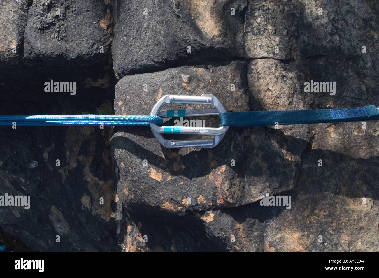 carabiner in action Stock Photo - Alamy