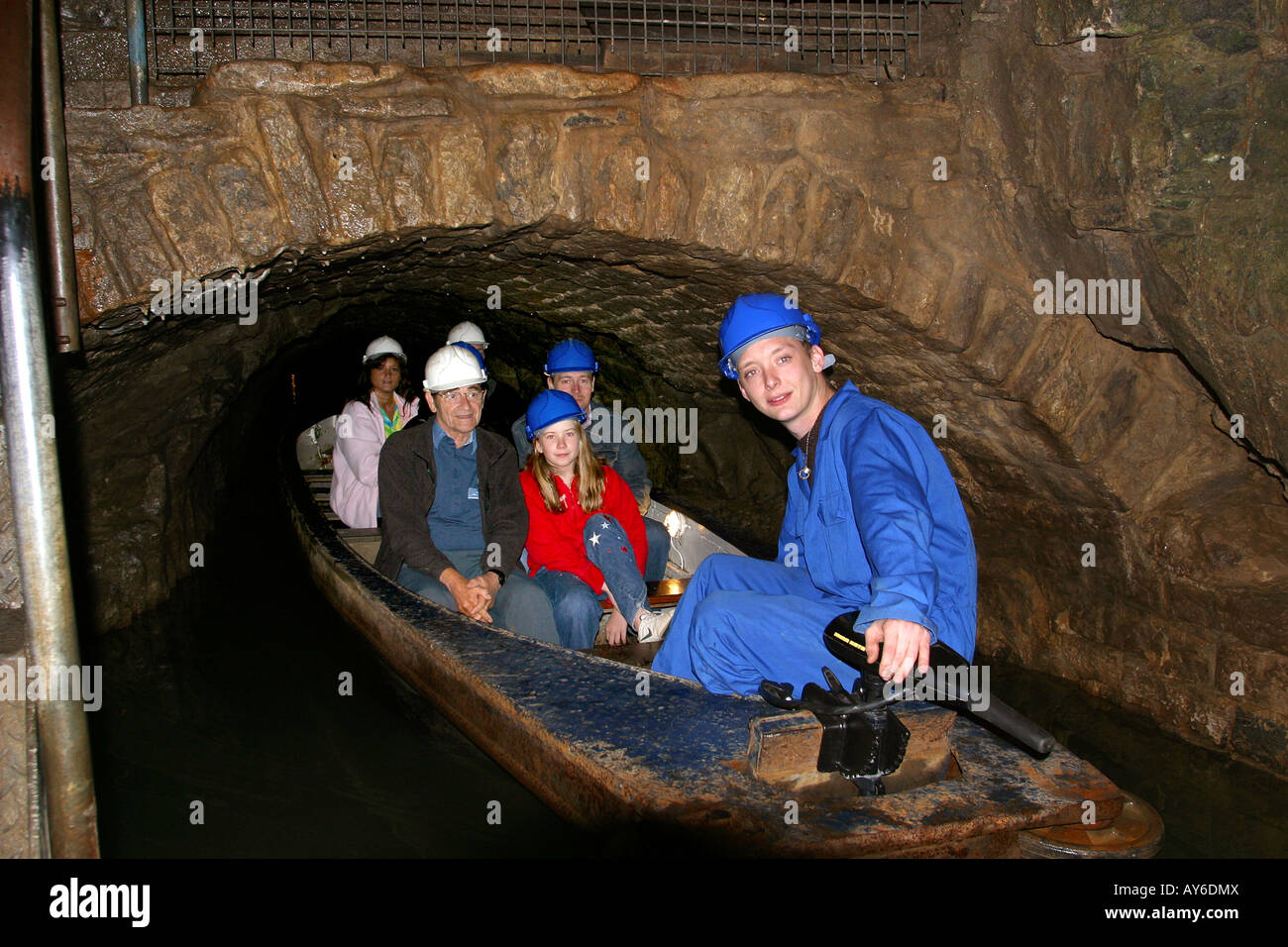 Derbyshire Hope Valley Speedwell Cavern boat taking visitors on ...