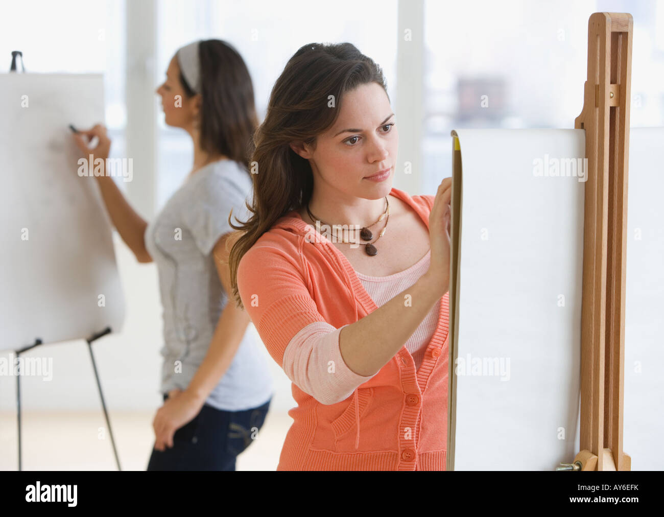 Drawing class two students hi-res stock photography and images - Alamy