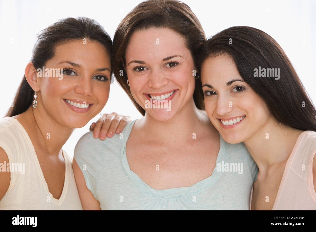 Portrait of three young women Stock Photo - Alamy