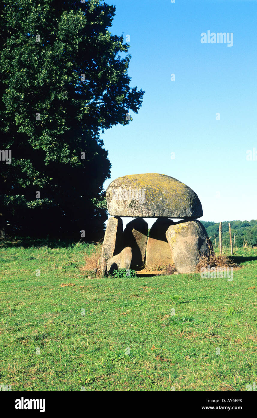 Limousin Creuse La Souterraine Dolmen La pierre folle Stock Photo - Alamy