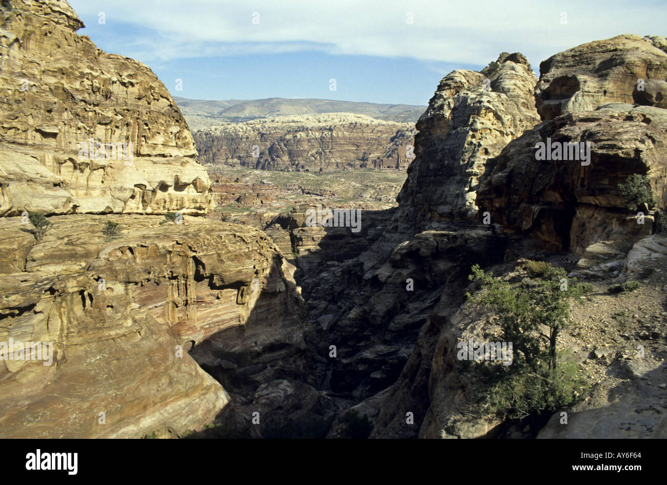 Jordan Petra The Path For The Monastery With The Royal Tombs Stock ...