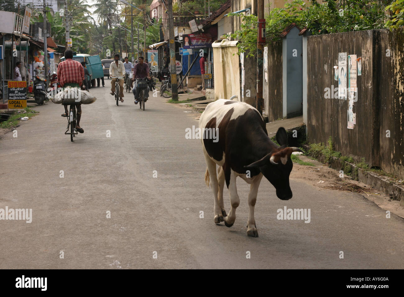 Street scene in Cochin, Kerala, India Stock Photo - Alamy