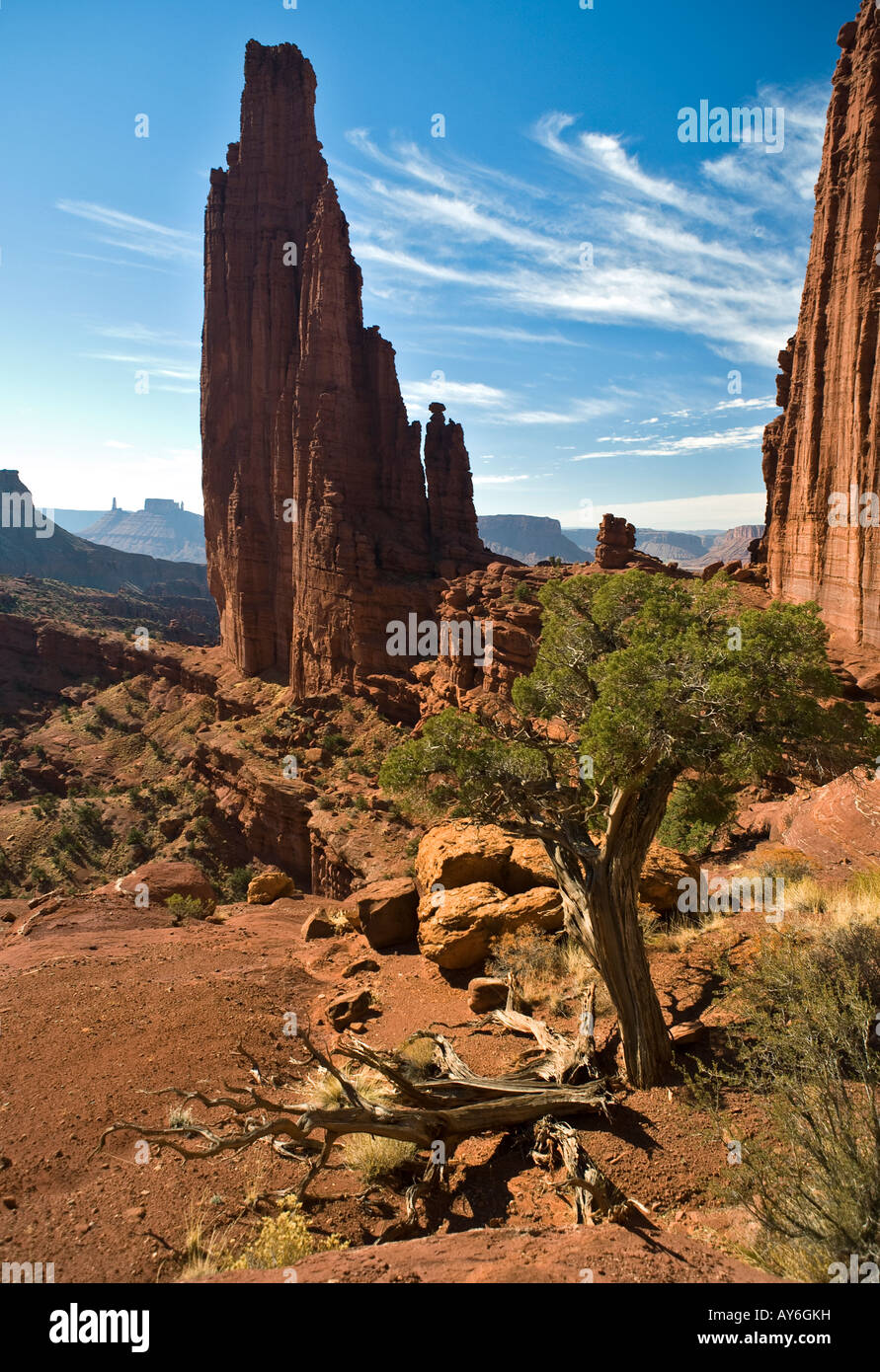 The Titan formation in the Fisher Towers Moab area Utah Stock Photo - Alamy